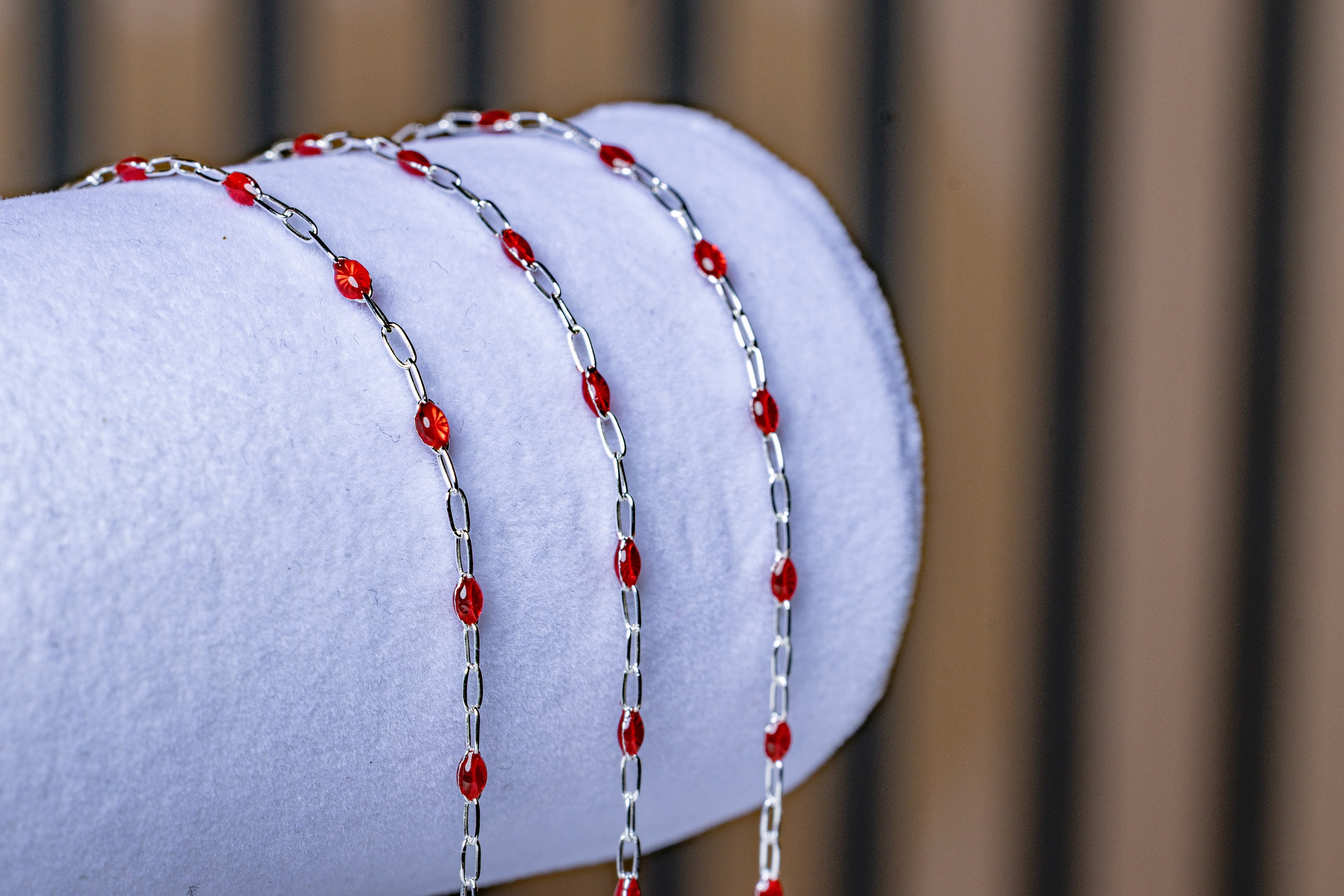 Rogue - Sterling Silver Enamel (Red) – LINKED Permanent Jewelry ...