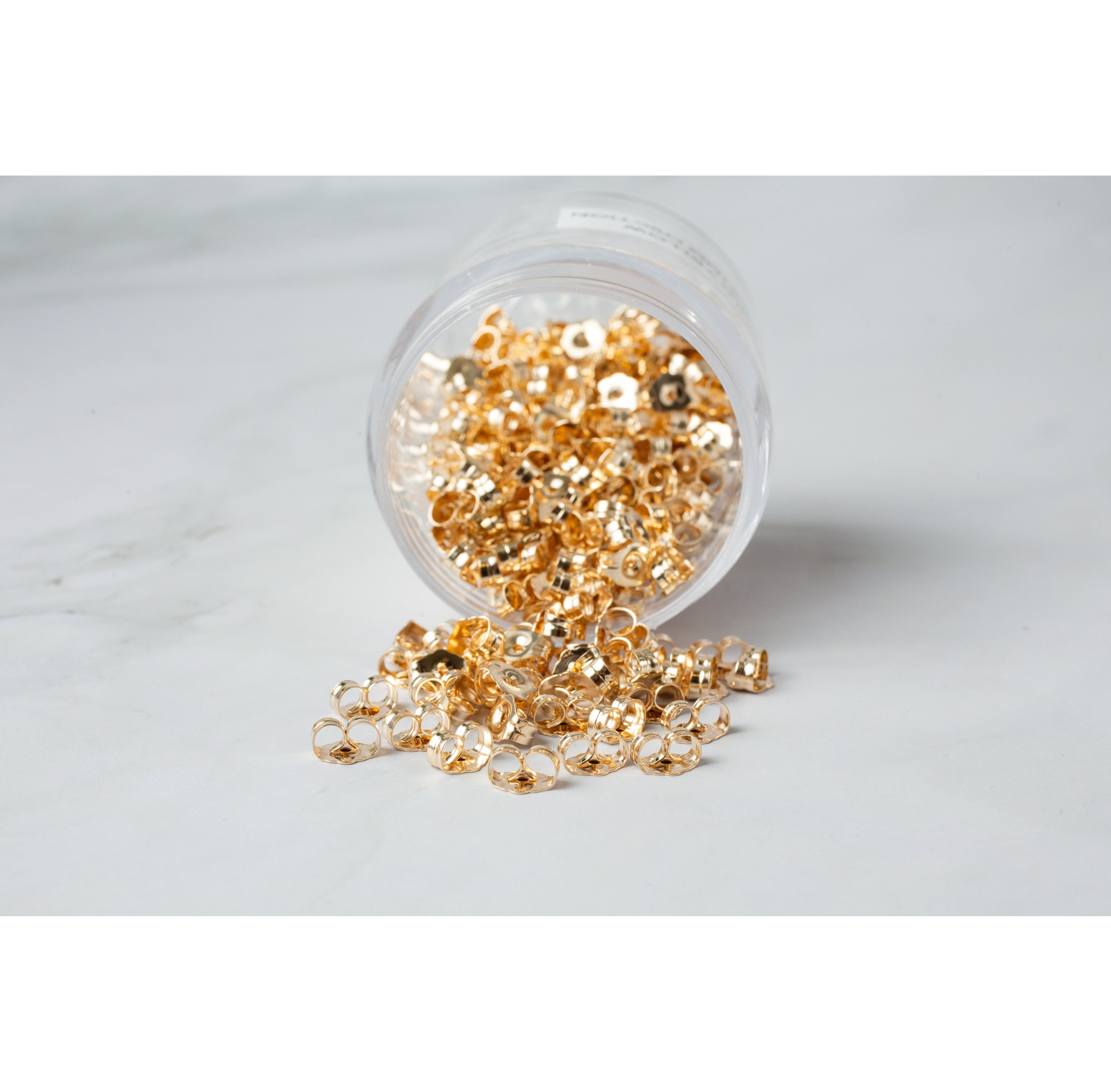 Friction Push Back Earring - 14K Solid Gold (Yellow) – LINKED Permanent ...